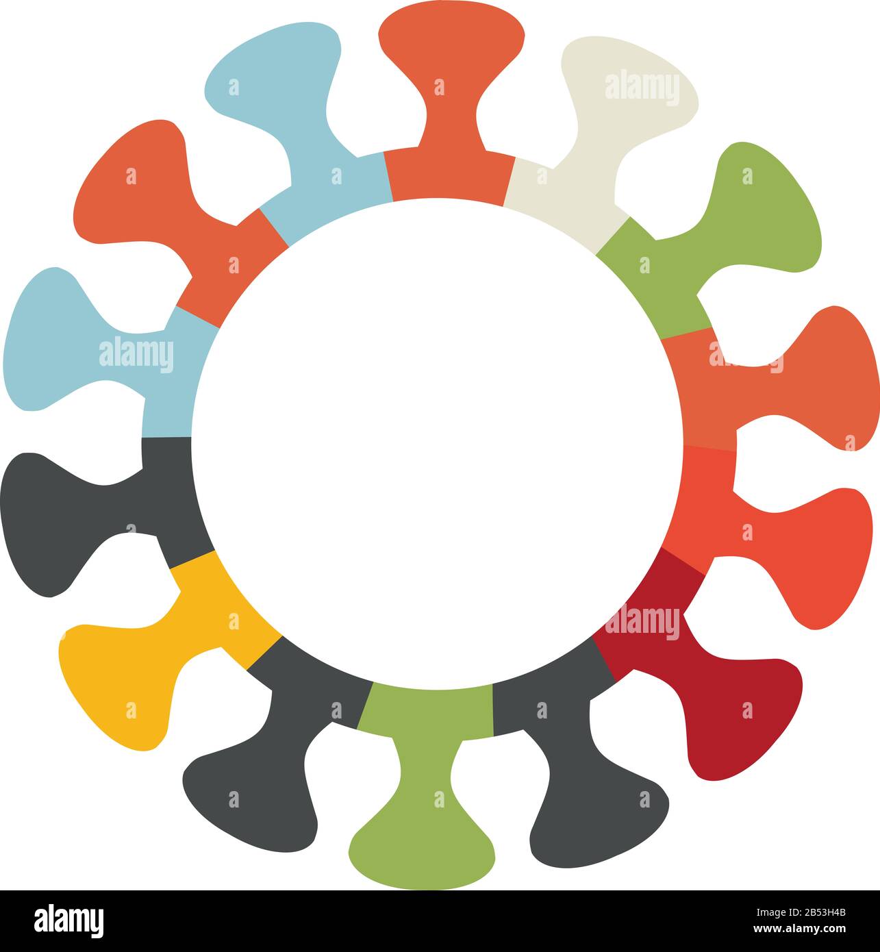 Coloured icons of infectious viruses Stock Photo - Alamy