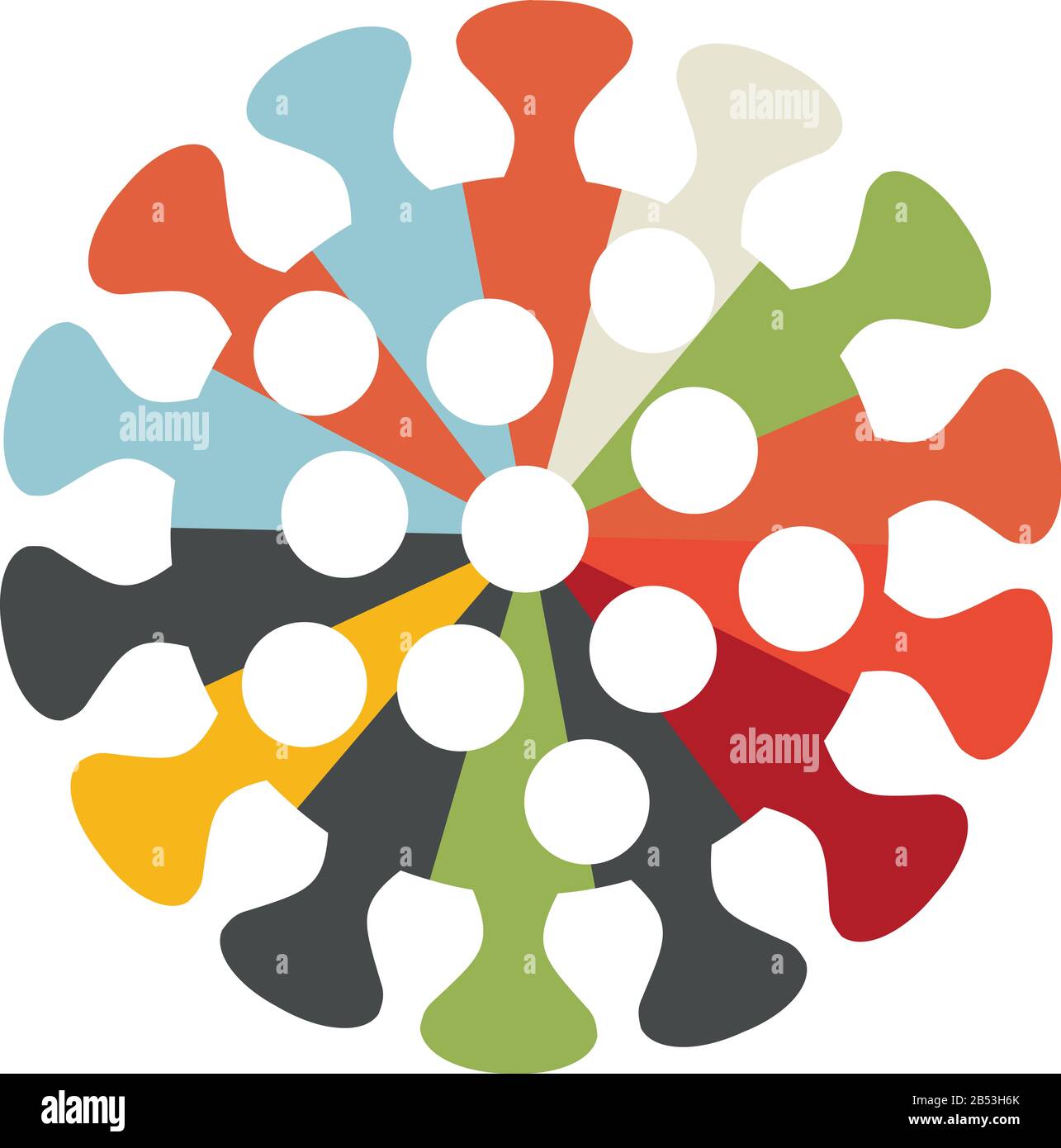 Coloured icons of infectious viruses Stock Photo - Alamy