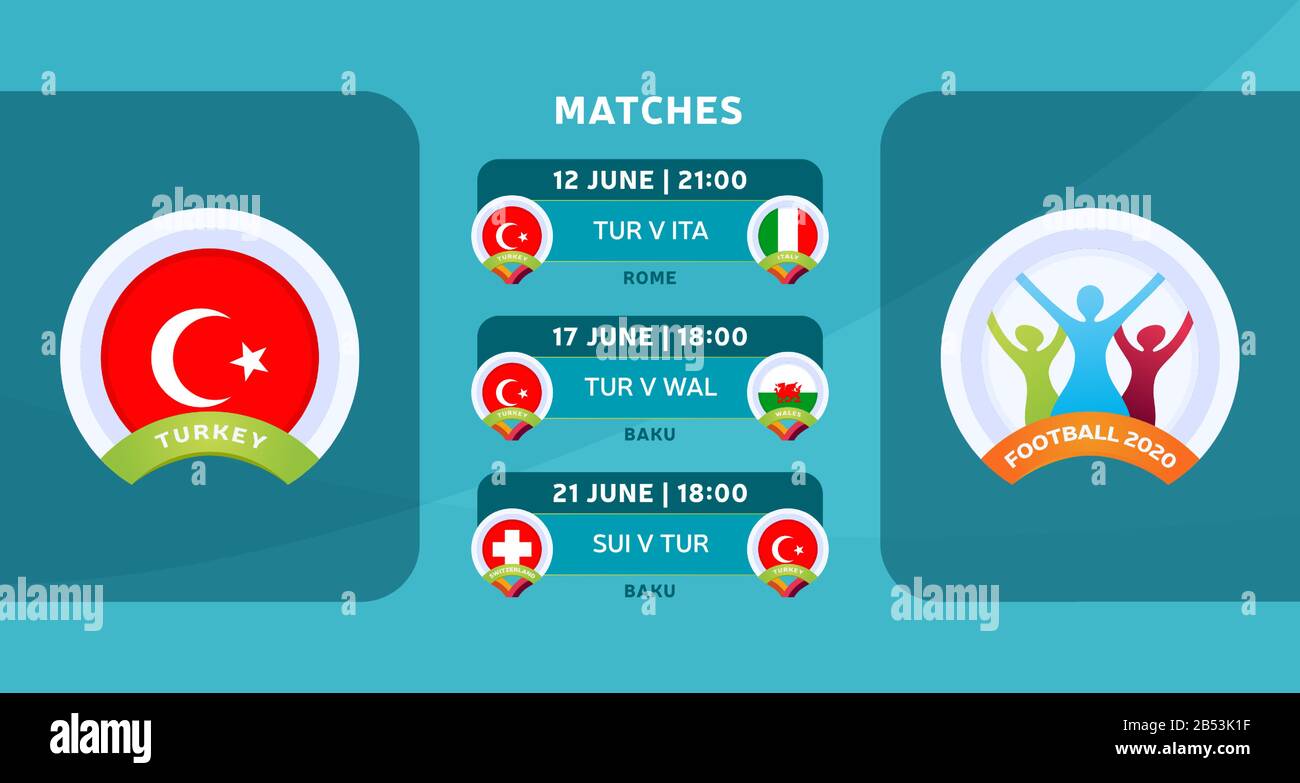 Schedule of matches of the Turkey national team in the final stage at ...