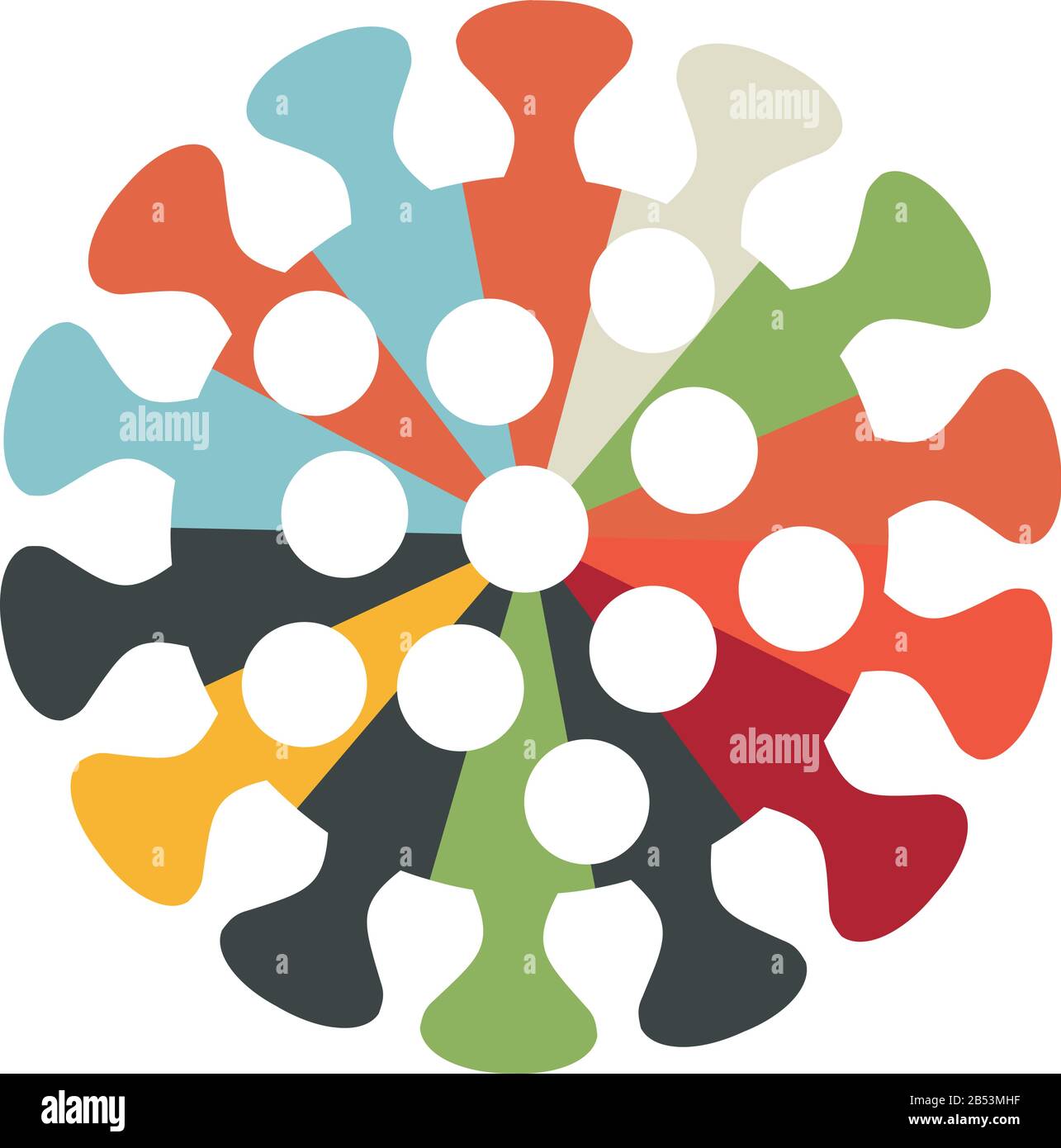 Coloured icons of infectious viruses Stock Vector Image & Art - Alamy