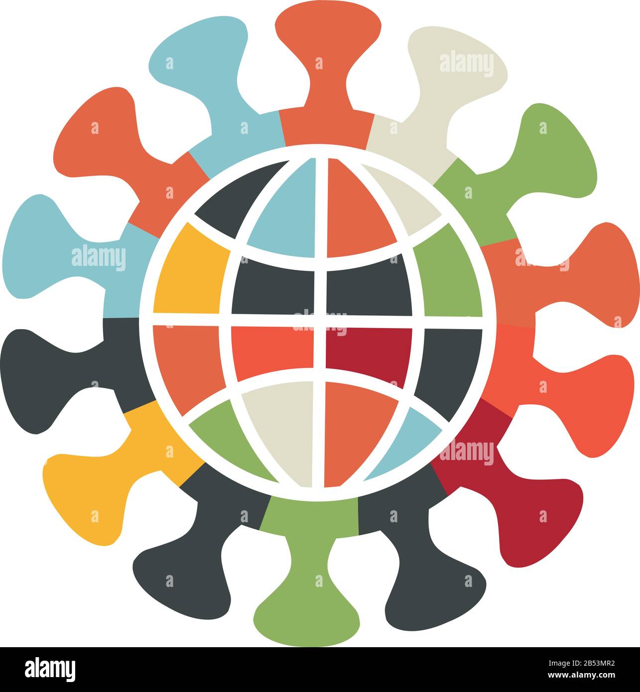 Coloured icons of infectious viruses Stock Vector Image & Art - Alamy