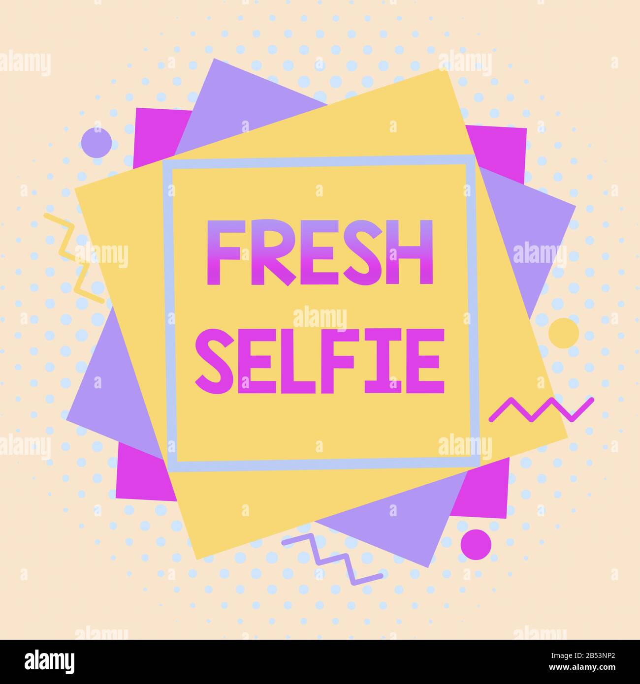 Writing note showing Fresh Selfie. Business concept for take a picture ...