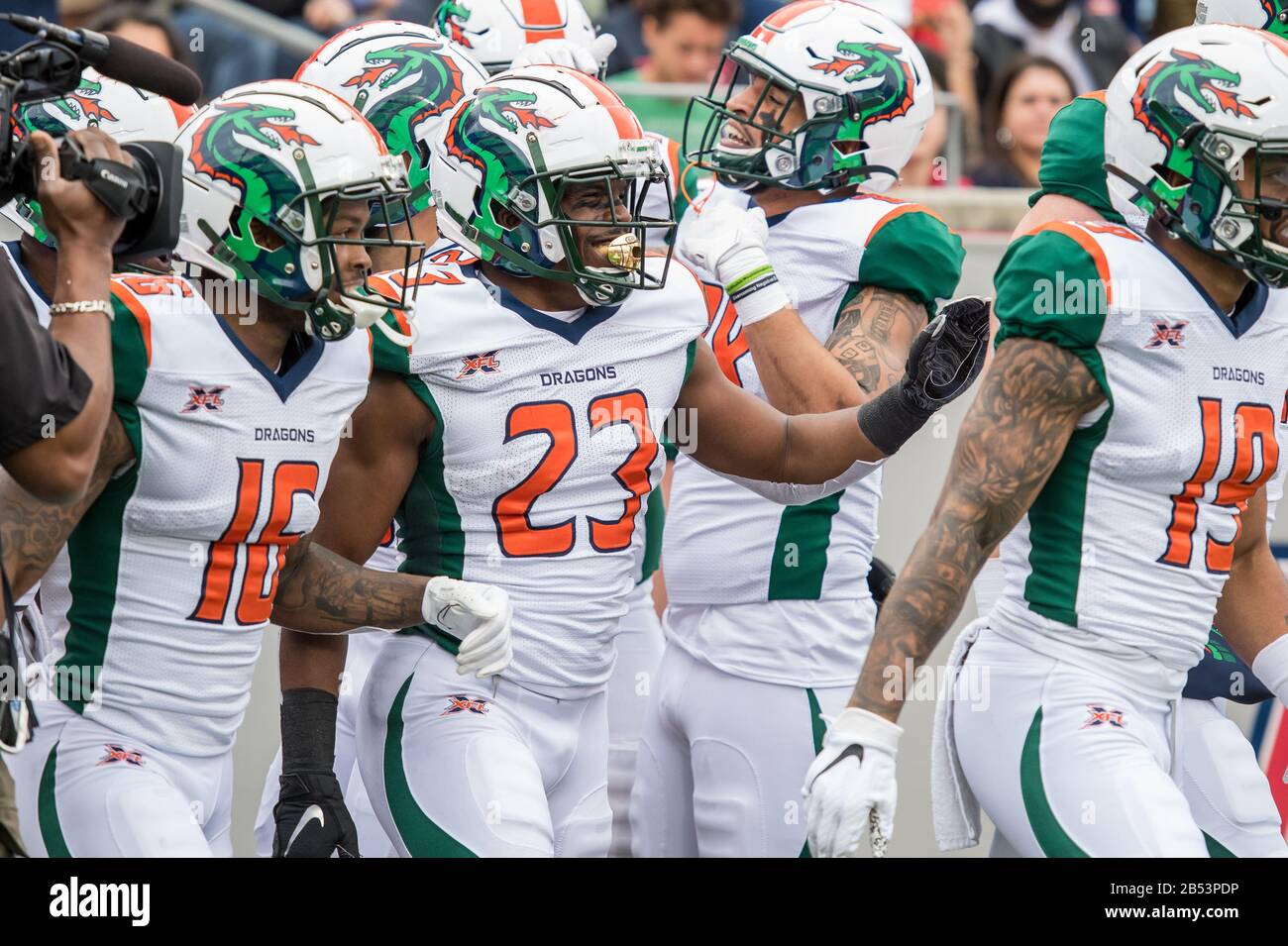 Houston, TX, USA. 7th Mar, 2020. Seattle Dragons running back Trey ...