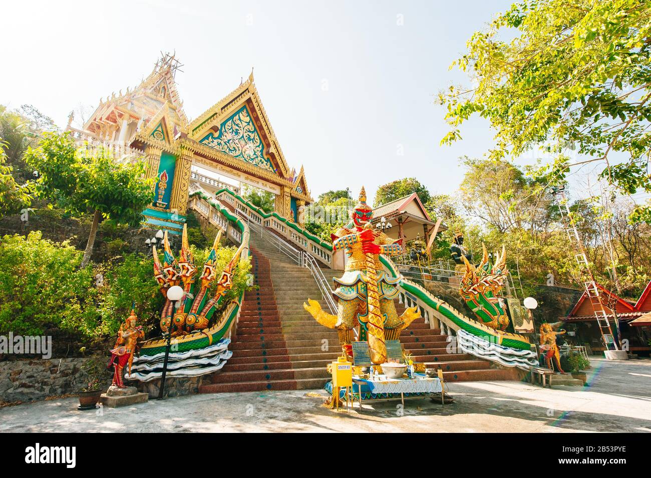 Thailand Phuket - 2019 Phuket Town Guardian of the temple at Wat Khao ...