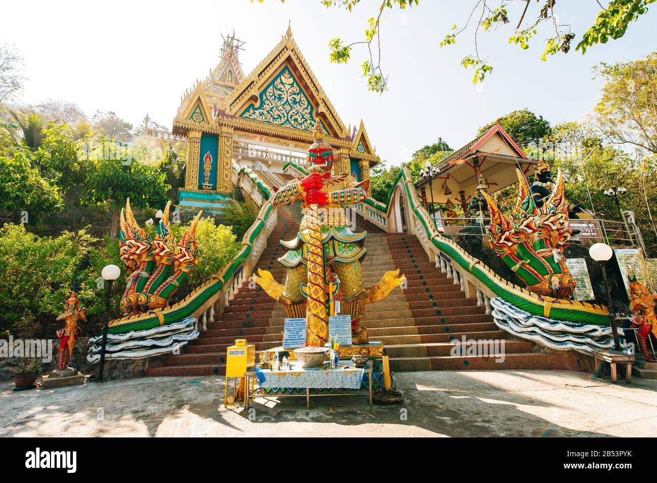 Thailand Phuket - 2019 Phuket Town Guardian of the temple at Wat Khao ...