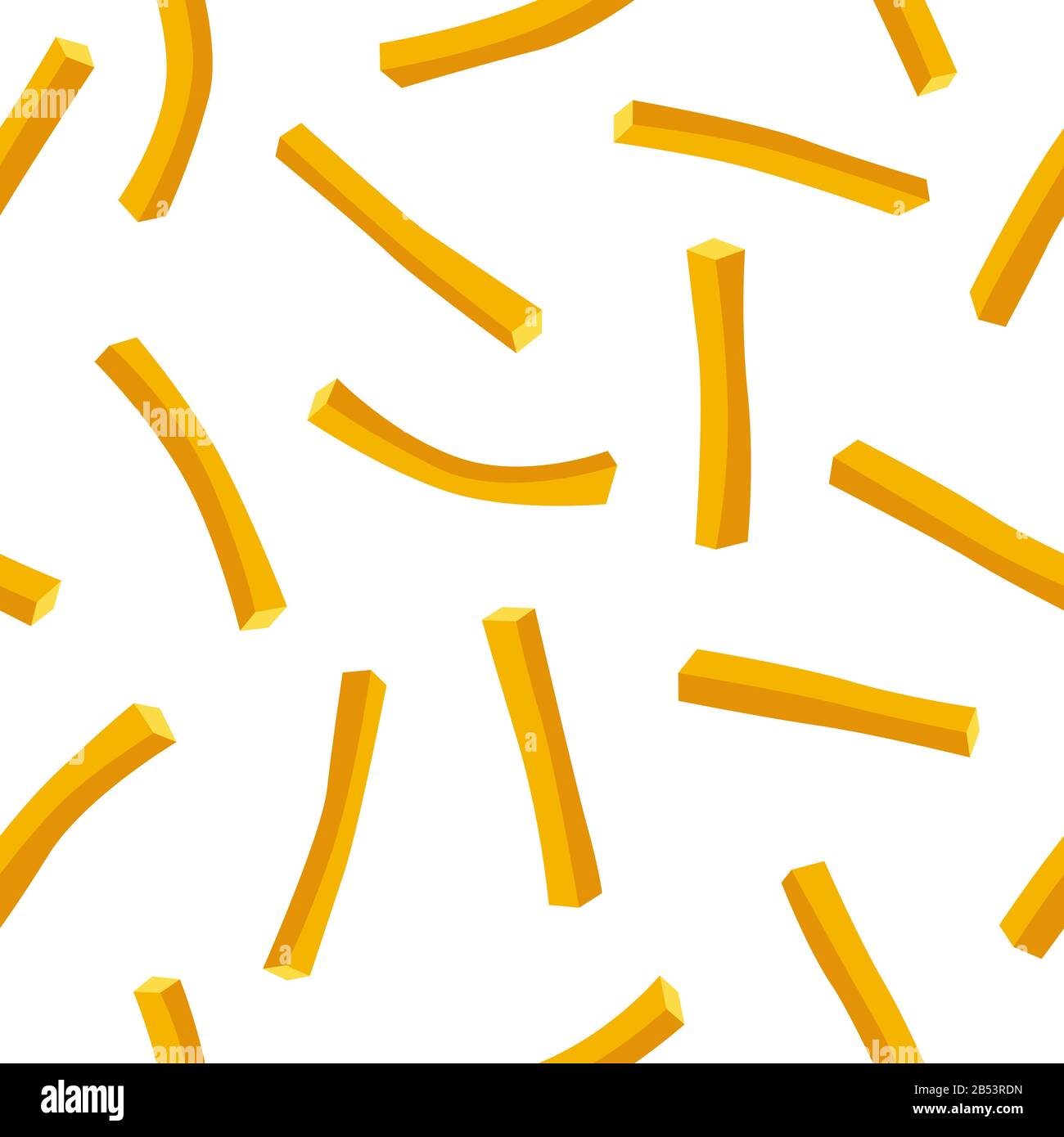 French fries fast food seamless pattern on white background. Vector ...