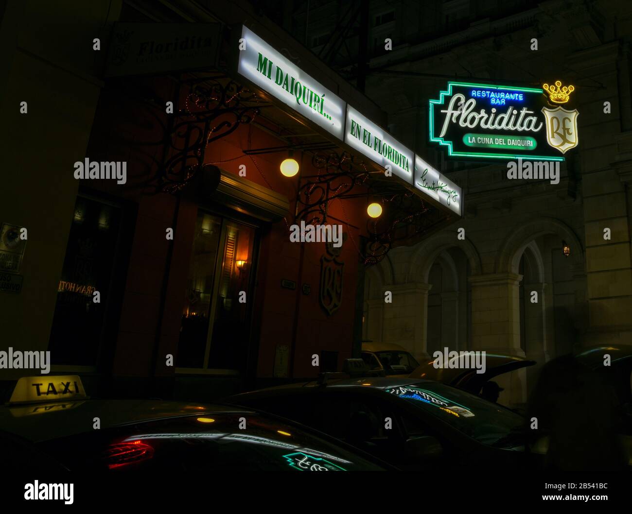 Floridita Bar Neon Sign, Havana, Cuba Stock Photo - Alamy