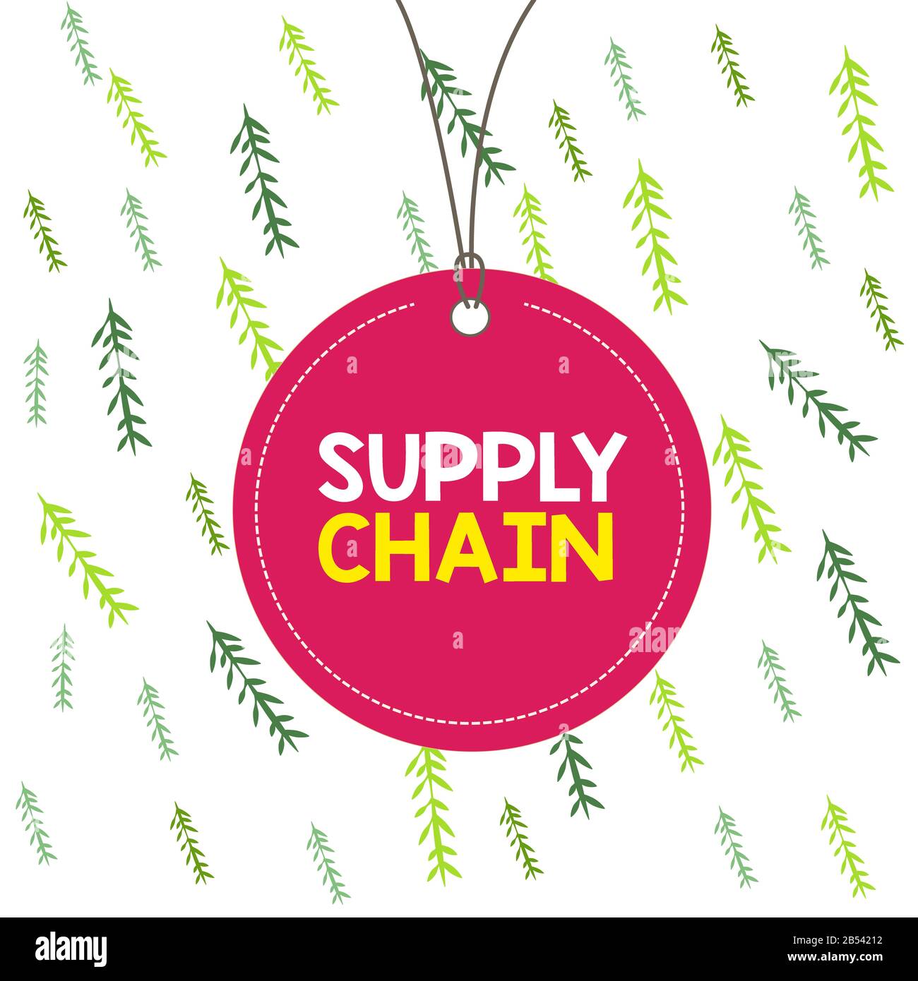 Handwriting text Supply Chain. Conceptual photo network between a ...