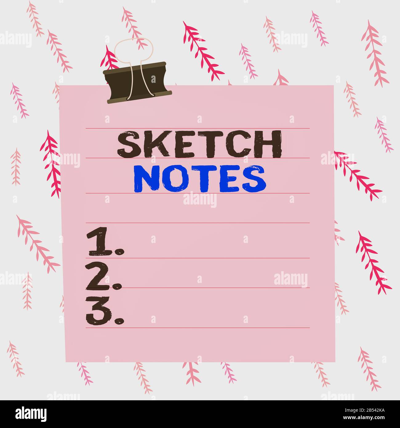 Handwriting text writing Sketch Notes. Conceptual photo visual ...