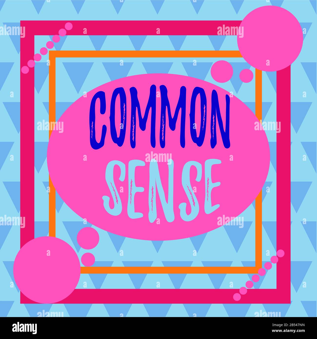Conceptual hand writing showing Common Sense. Concept meaning having ...