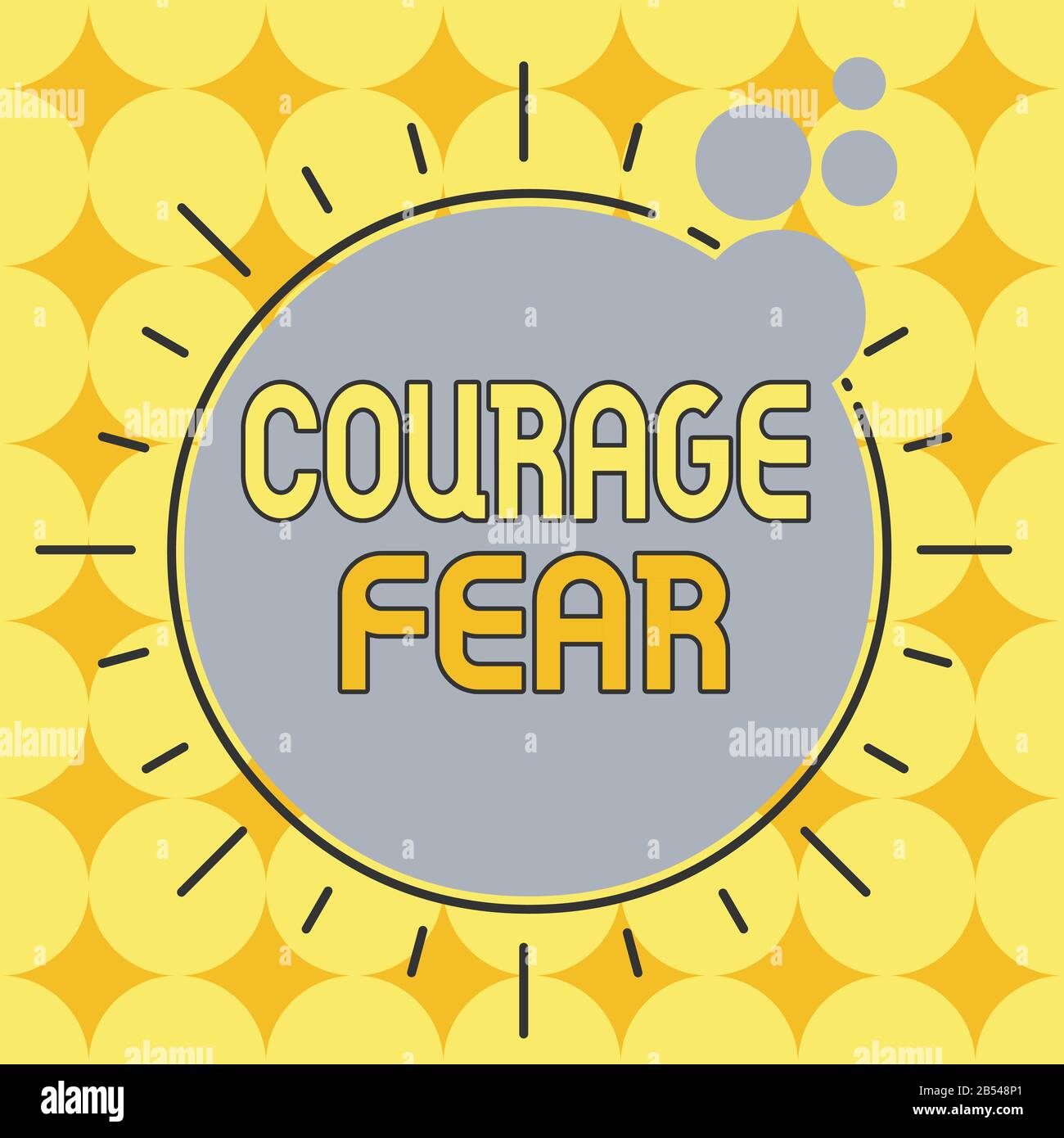 Conceptual hand writing showing Courage Fear. Concept meaning quality ...