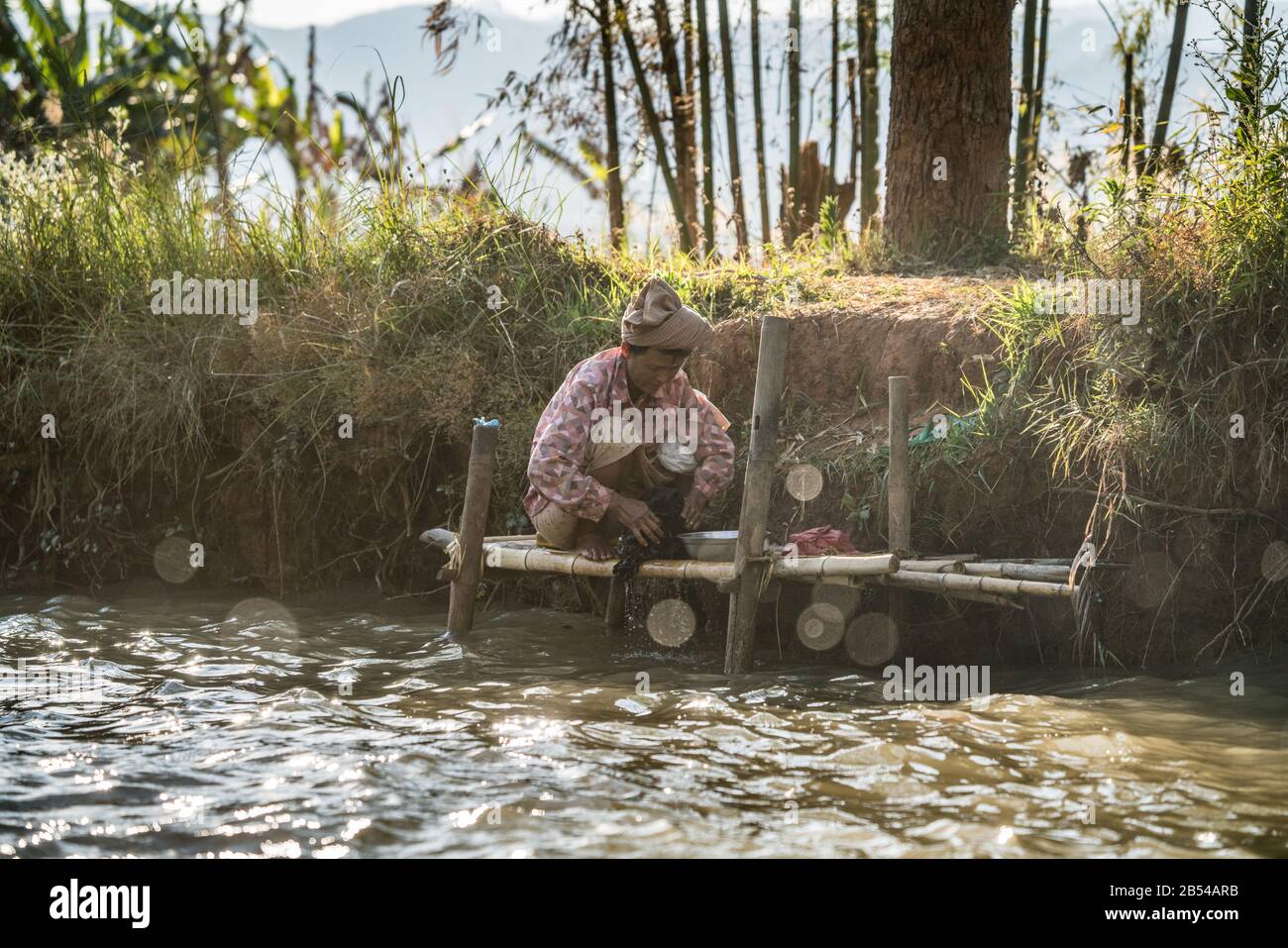 Local people, Inle lake, Myanmar, Asia Stock Photo - Alamy