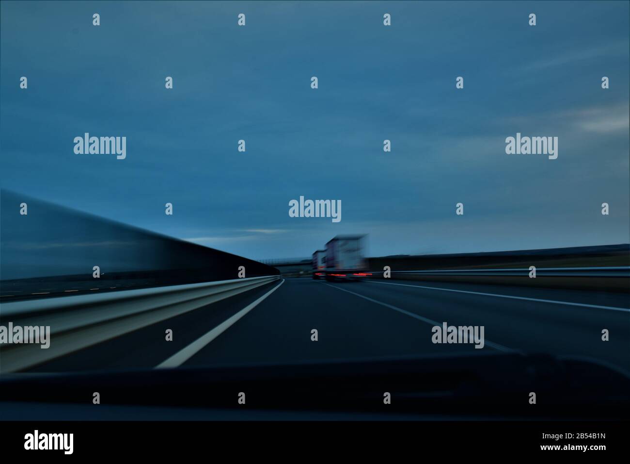 road train on the highway Stock Photo - Alamy