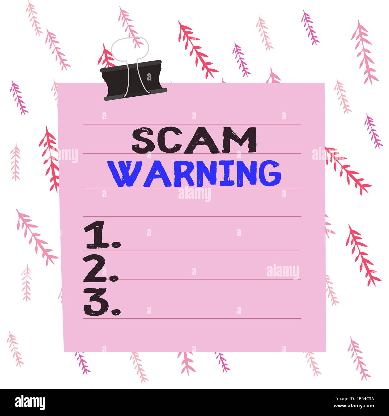 Handwriting text writing Scam Warning. Conceptual photo caution of ...