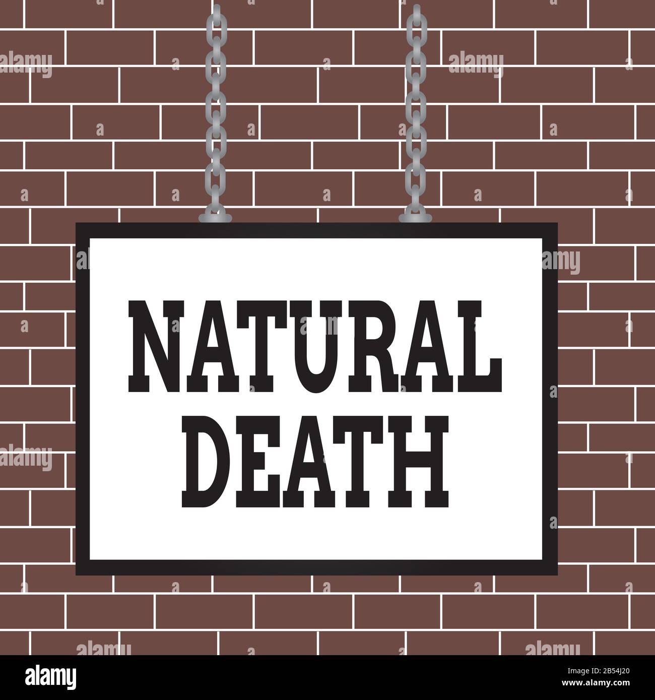 Text sign showing Natural Death. Business photo showcasing occurring in ...