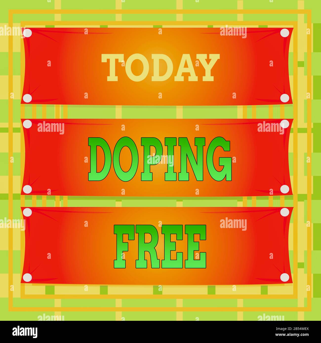 Text sign showing Doping Free. Business photo showcasing proven not ...