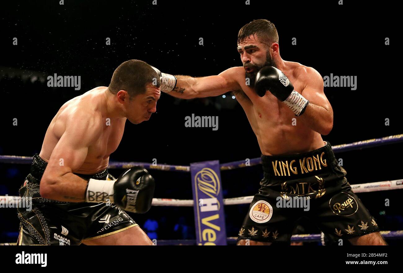 Scott Quigg (left) in action against Jono Carroll in their Super ...