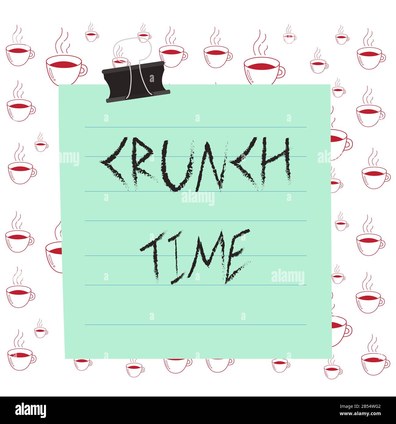 Writing note showing Crunch Time. Business concept for period when ...