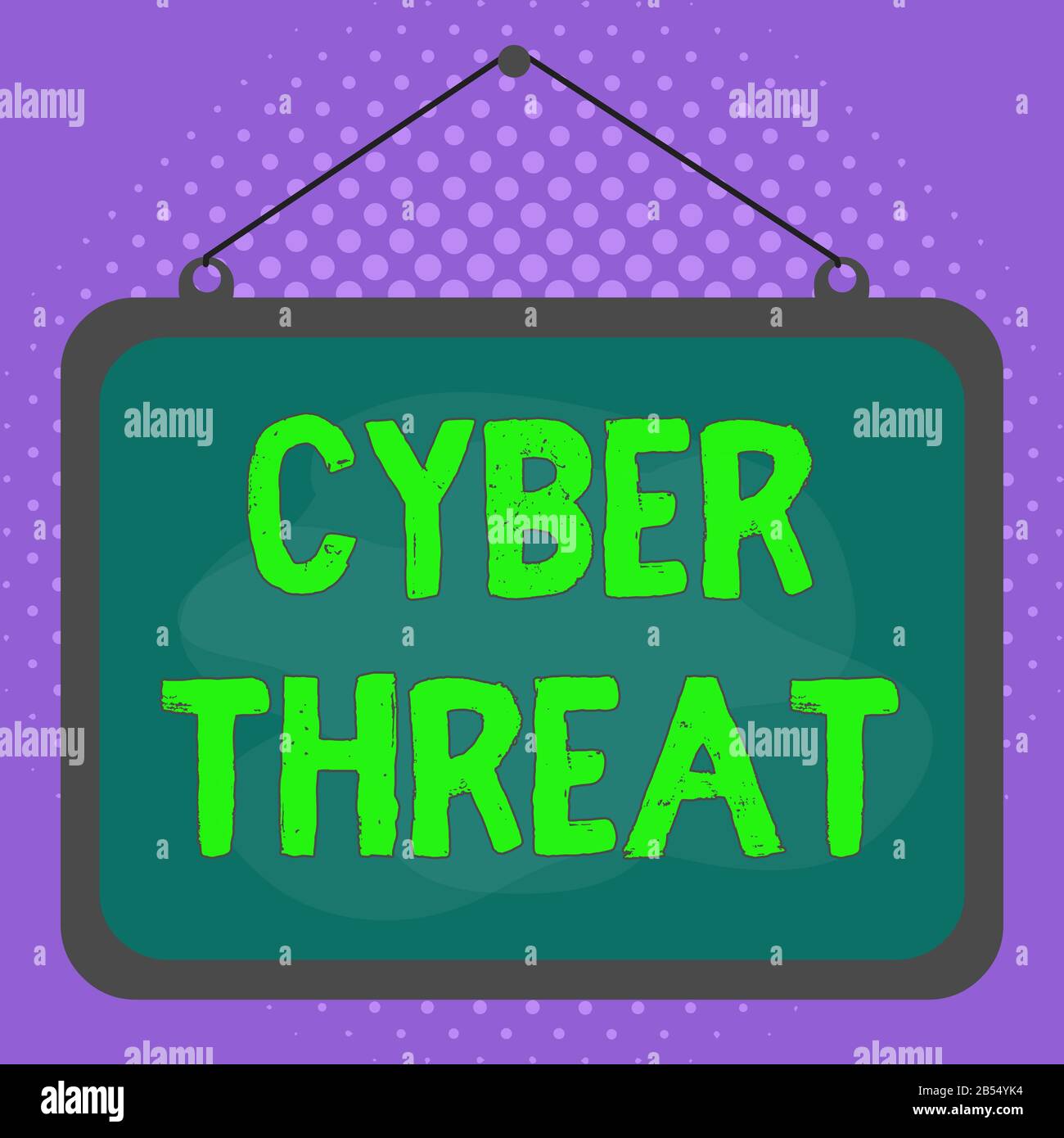 Conceptual hand writing showing Cyber Threat. Concept meaning has a ...