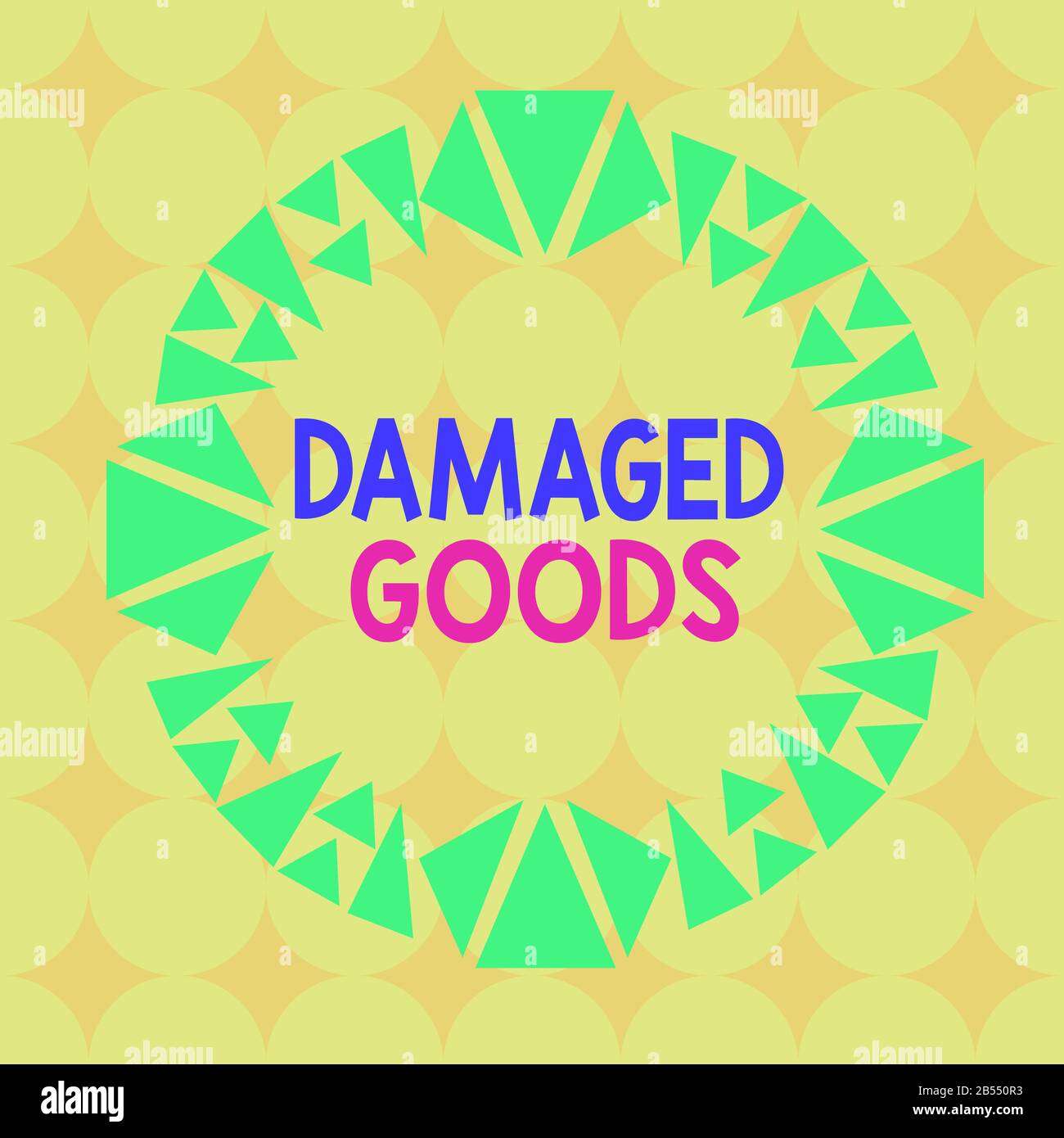 Handwriting text Damaged Goods. Conceptual photo Products or ...