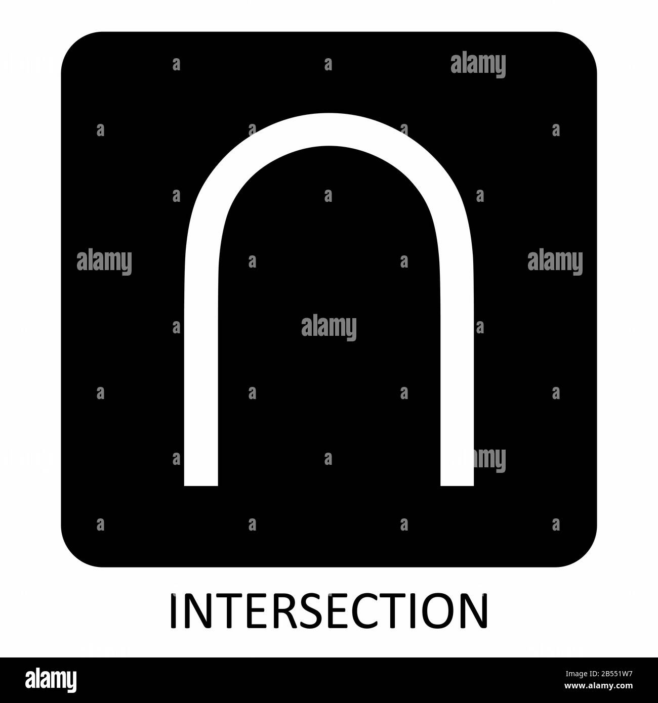 Intersection Set Math Sign Stock Vector Image & Art - Alamy