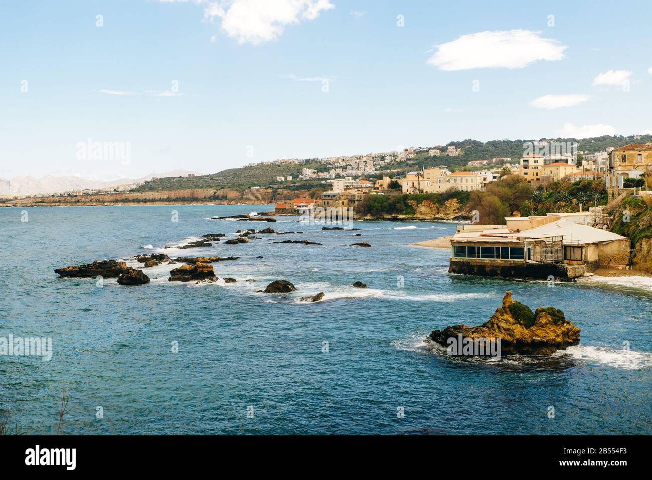 Chania Harbour. Beautiful venetian port with boats Stock Photo - Alamy