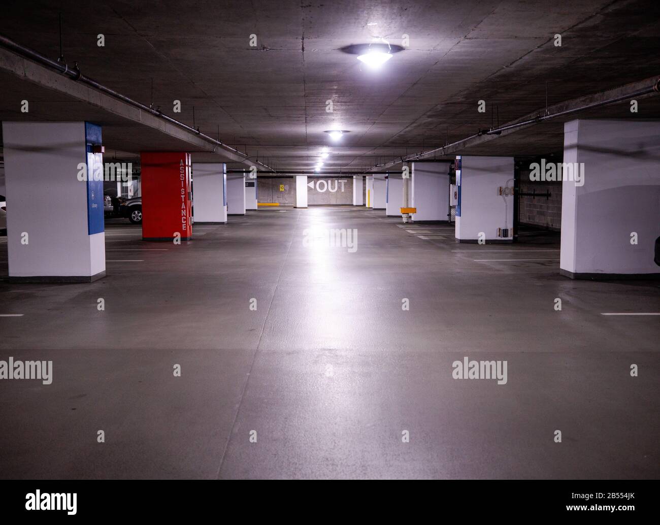 Bright underground parking lot exit Stock Photo - Alamy