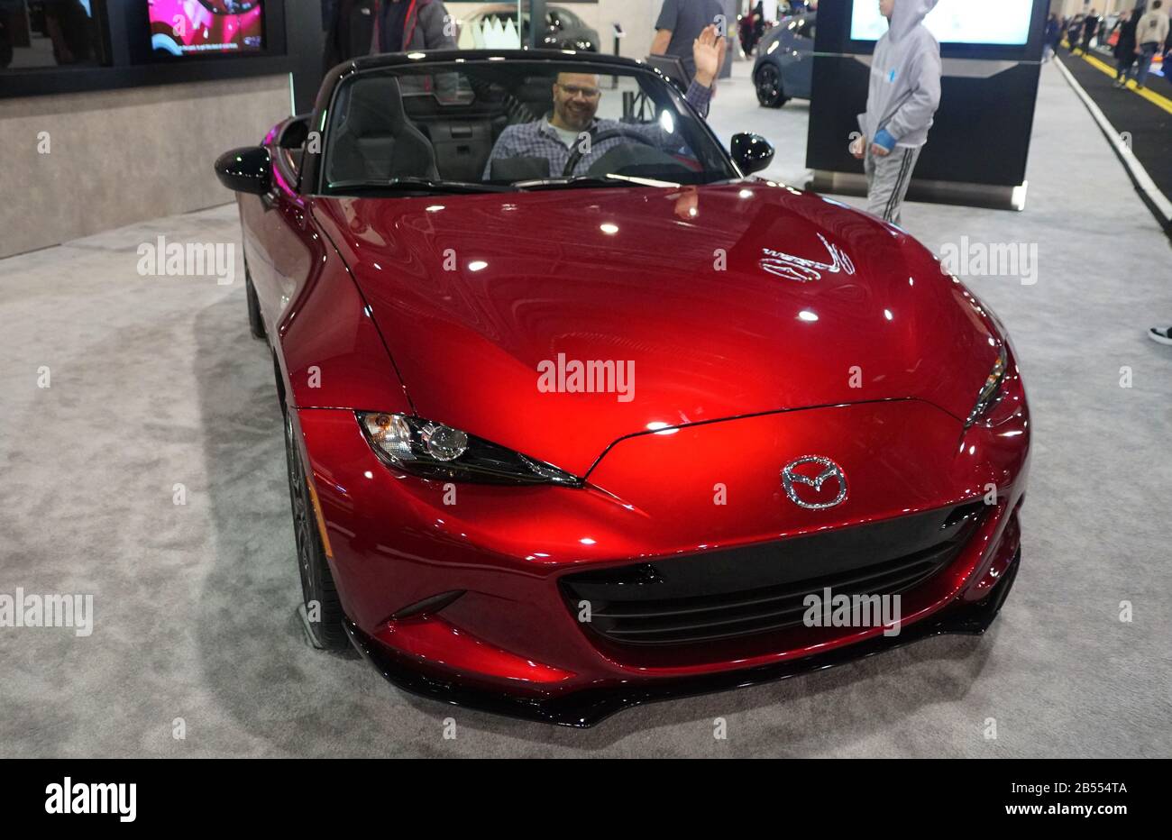 Philadelphia, Pennsylvania, U.S.A - February 9, 2020 - The red metallic ...