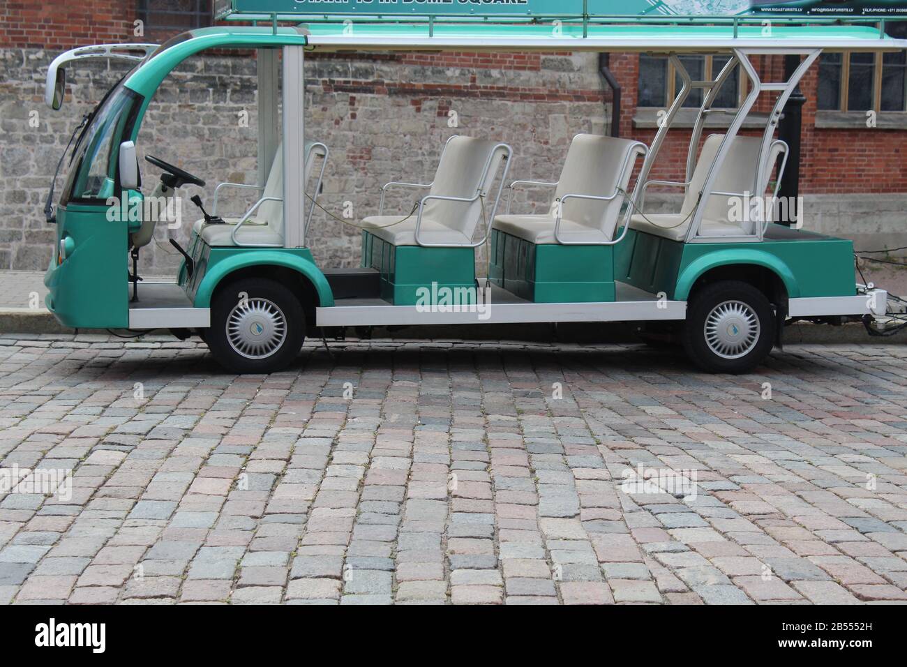 Mini bus on the street Stock Photo - Alamy