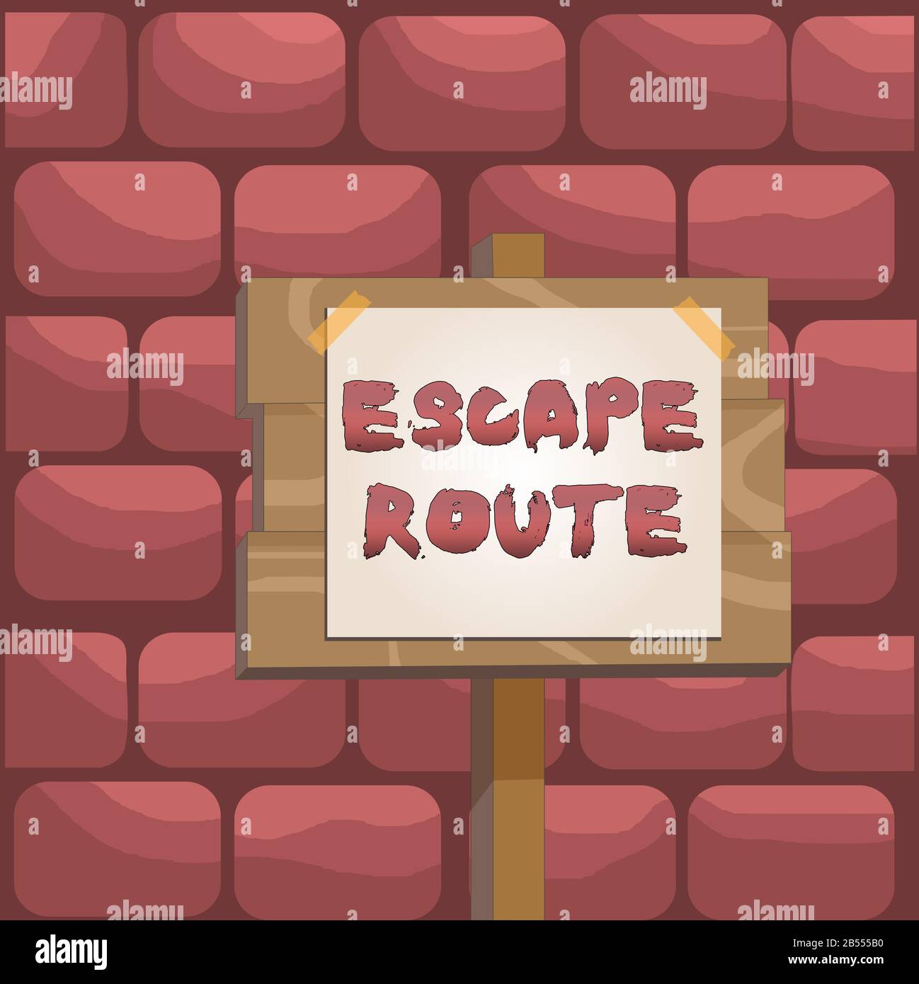 Handwriting text Escape Route. Conceptual photo a route by which a ...