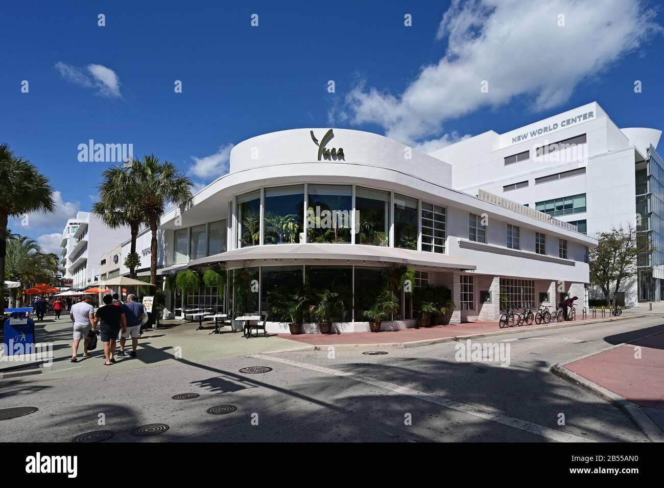Miami Beach, Florida - February 29, 2020 - Yuca restaurant on Lincoln ...