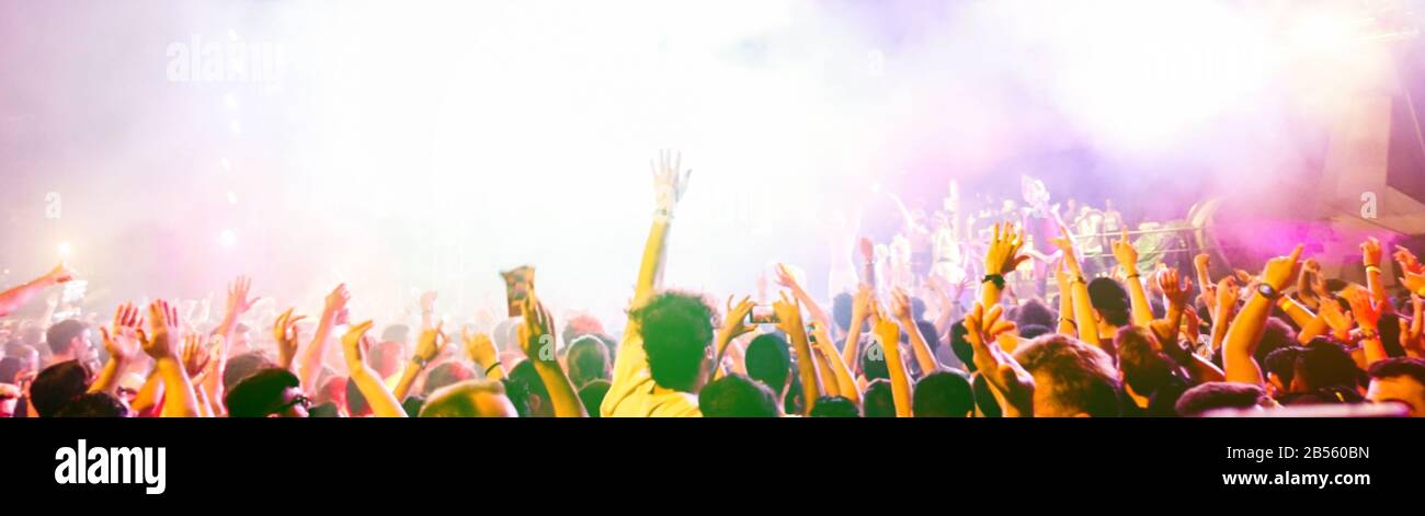 Crowd people dance dancing hands up hi-res stock photography and images ...