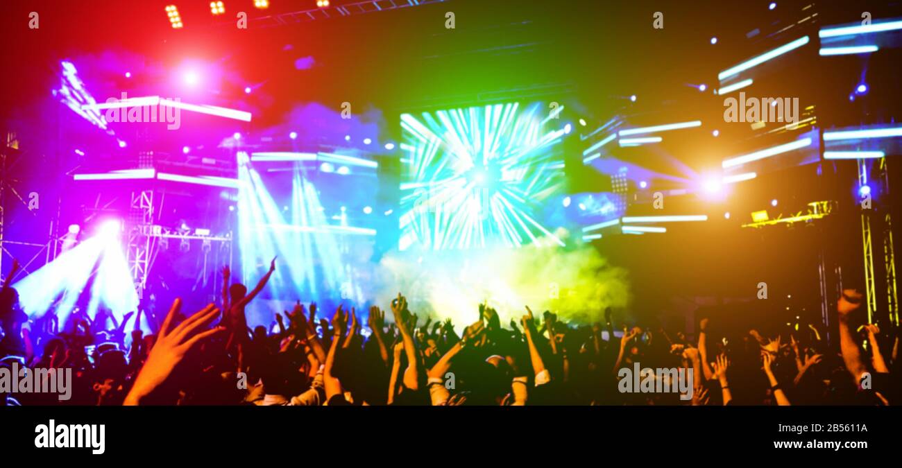 Crowd people dance dancing hands up hi-res stock photography and images ...