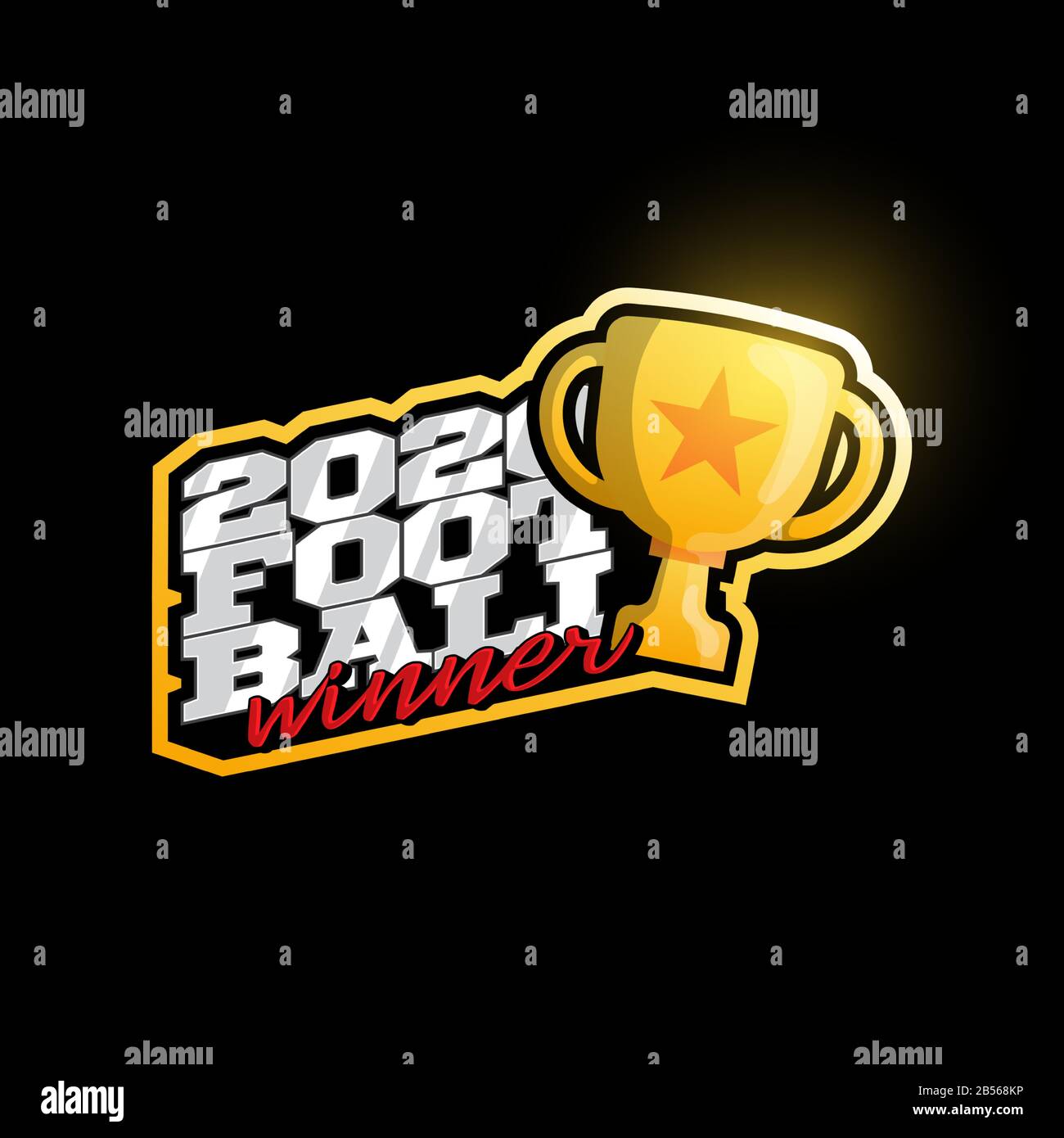 Winner 2020 football vector logo. Modern professional Typography sport ...