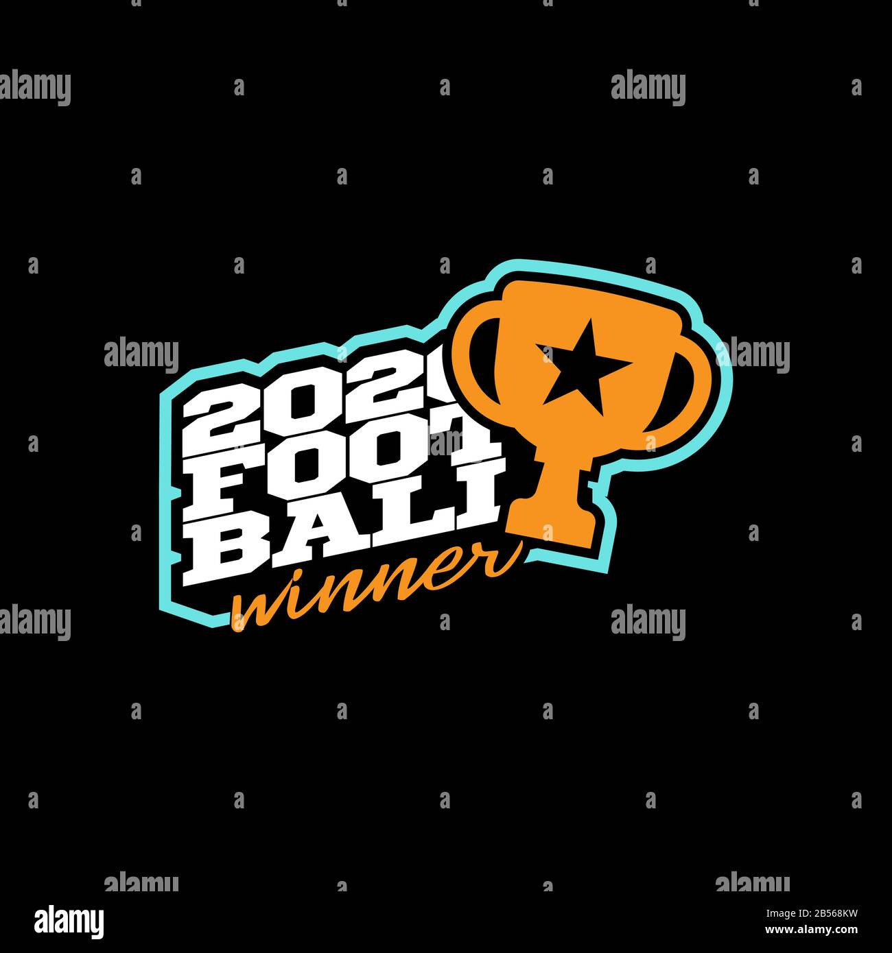 Winner 2020 football vector logo. Modern professional Typography sport ...