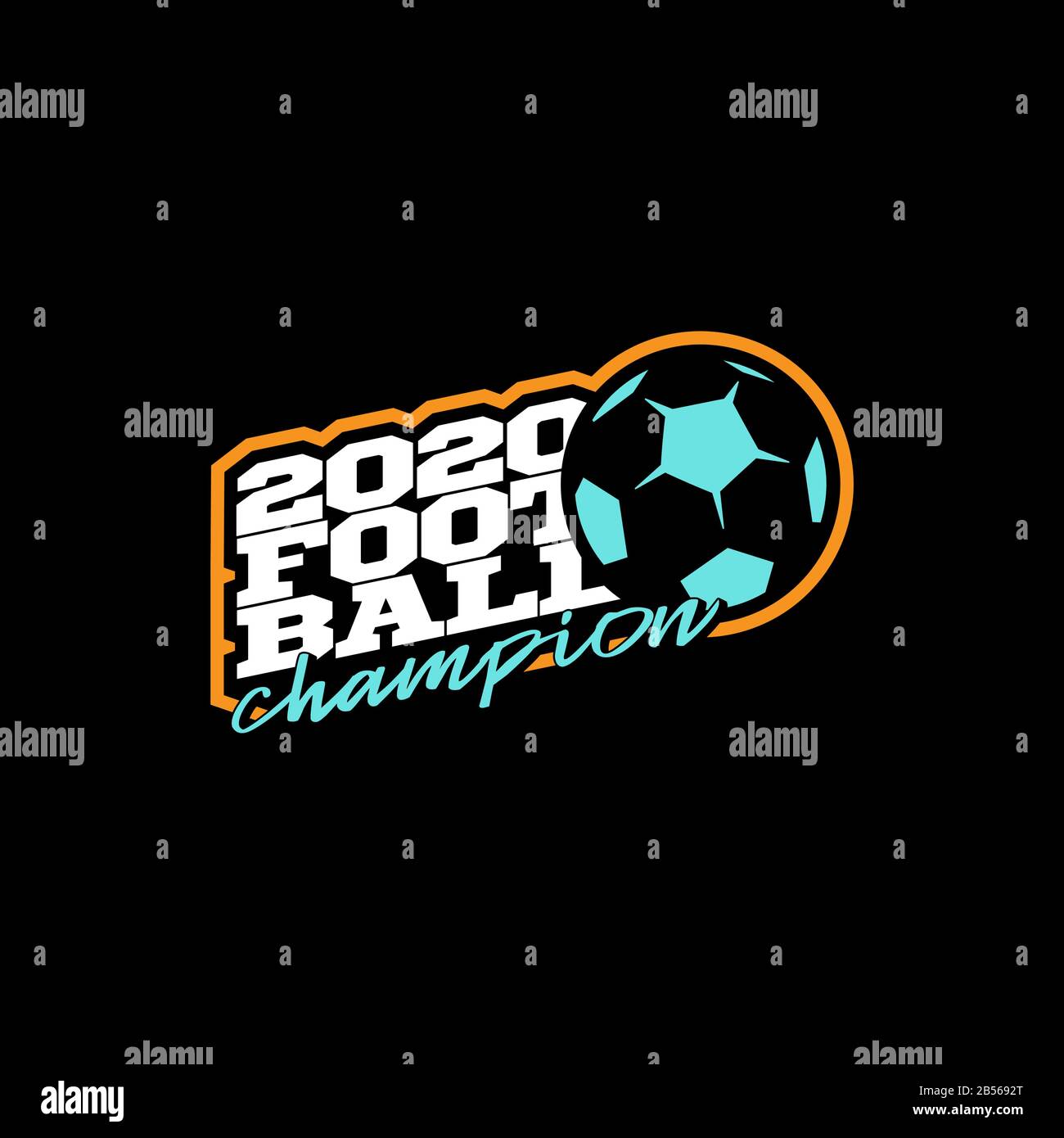 Winner 2020 football vector logo. Modern professional Typography sport ...