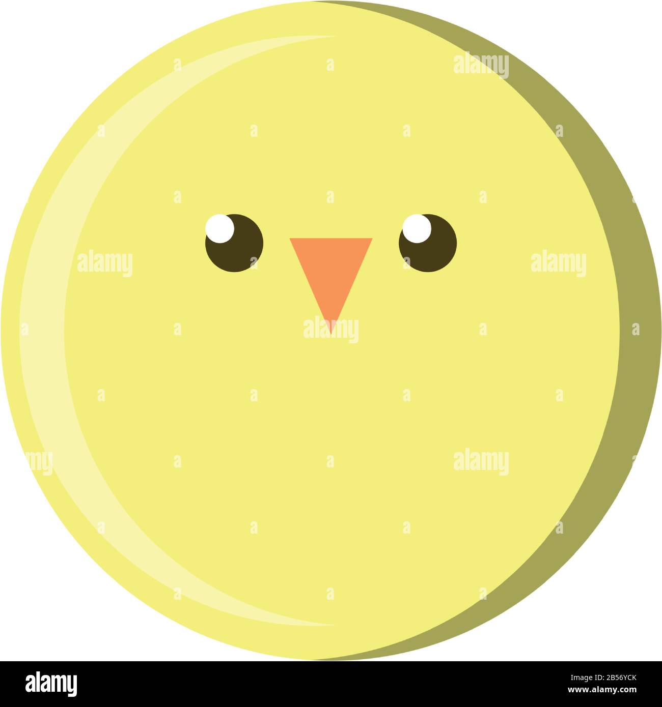round chick on white background vector illustration design Stock Vector ...