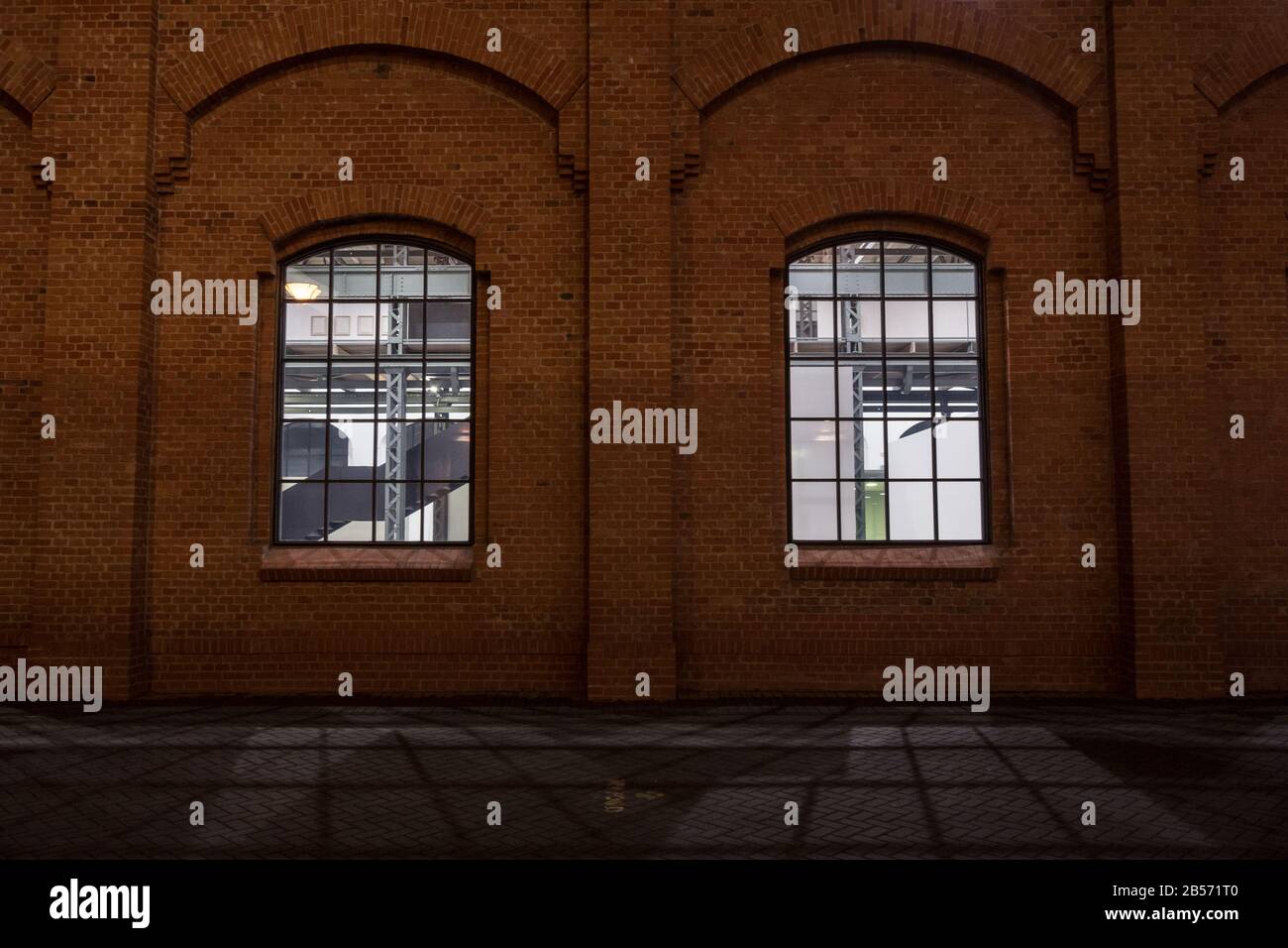 Red Brick Warehouse Wall Windows High Resolution Stock Photography and ...