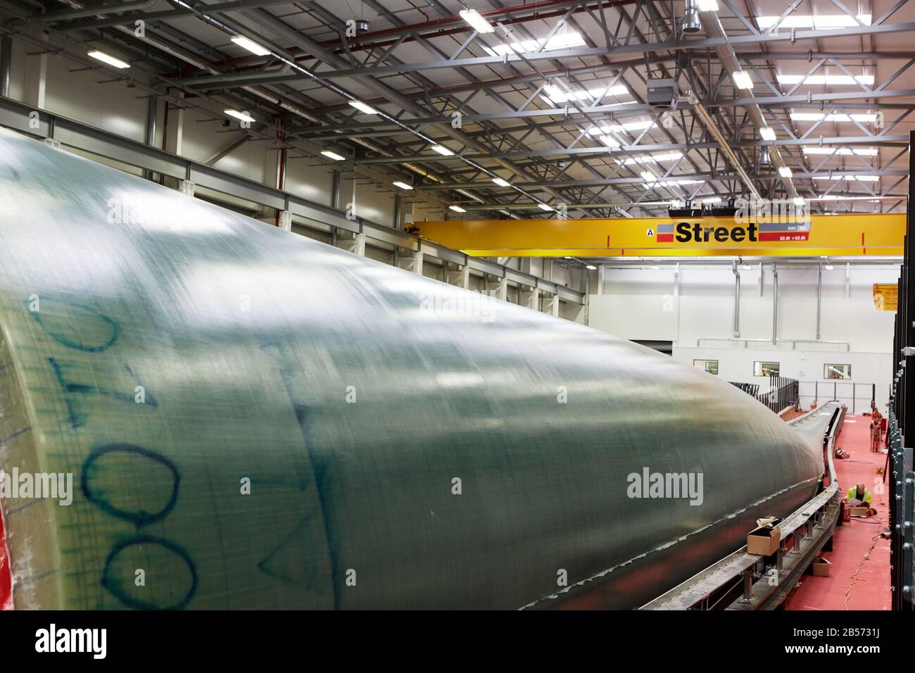 Wind turbine factory Stock Photo - Alamy