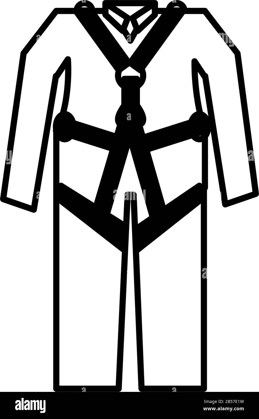 safety harness on white background vector illustration design Stock ...