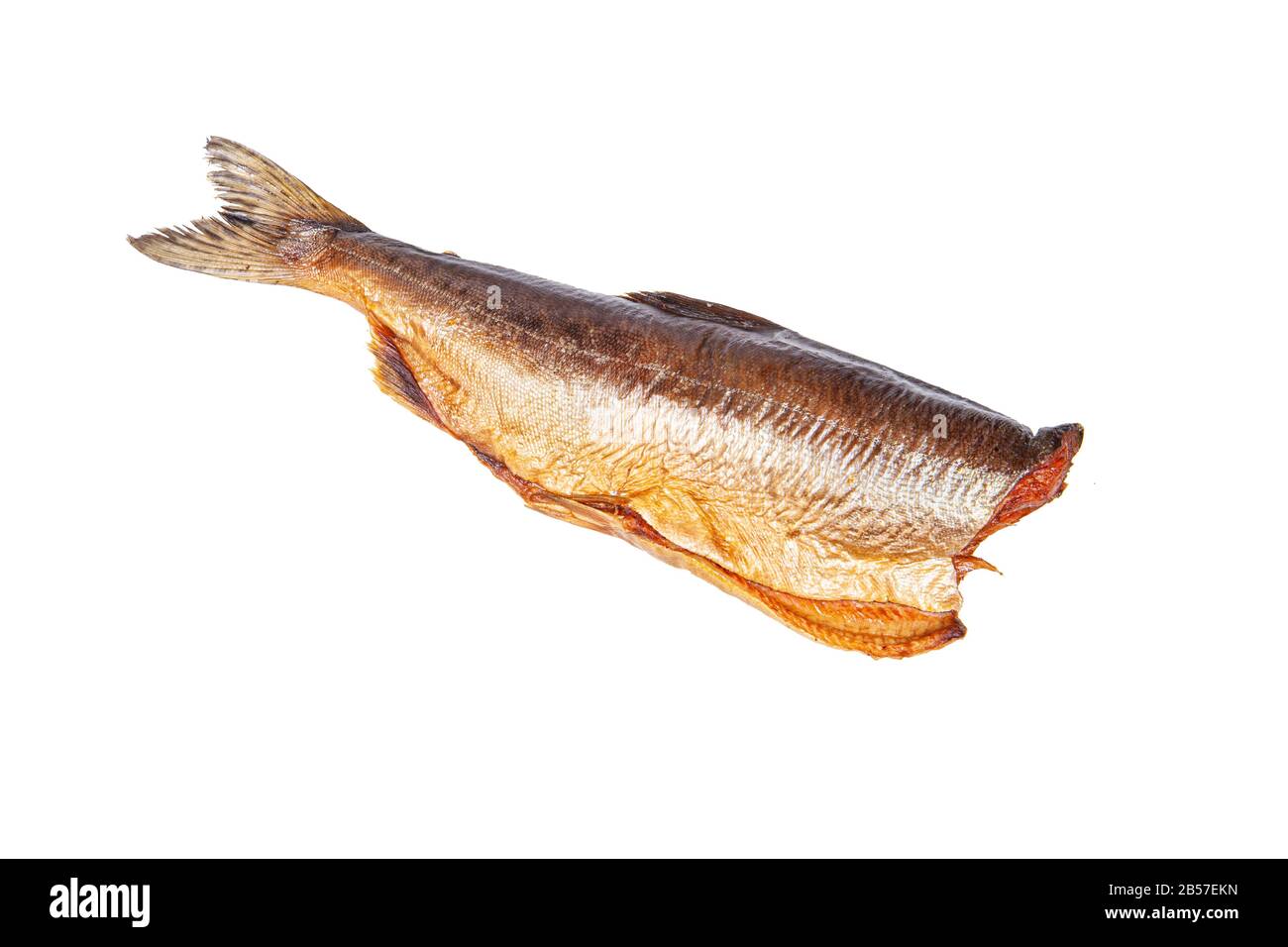 Smoked red fish on an isolated studio background Stock Photo - Alamy
