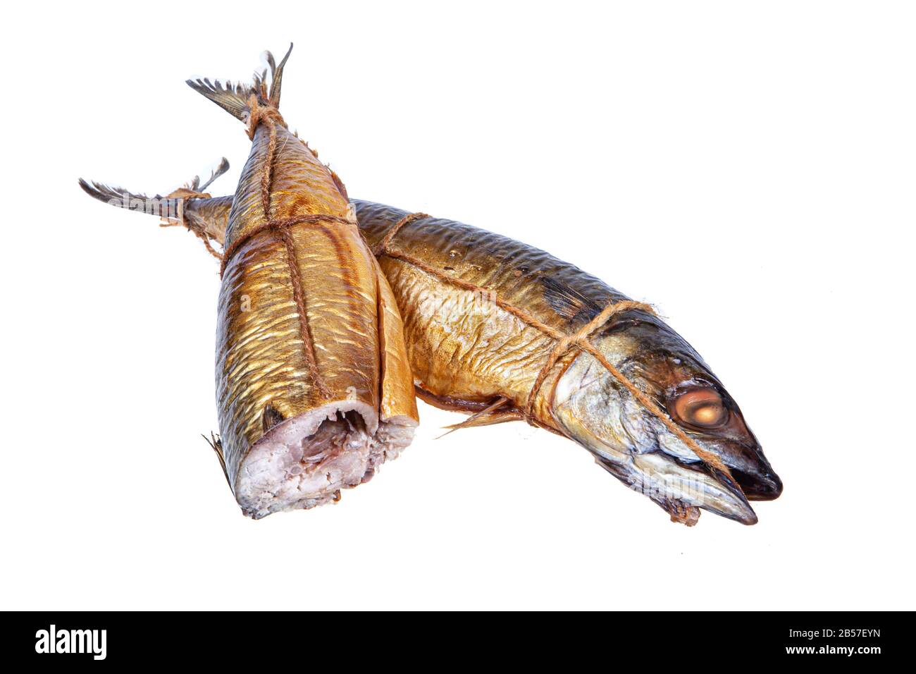 Smoked red fish on an isolated studio background Stock Photo - Alamy