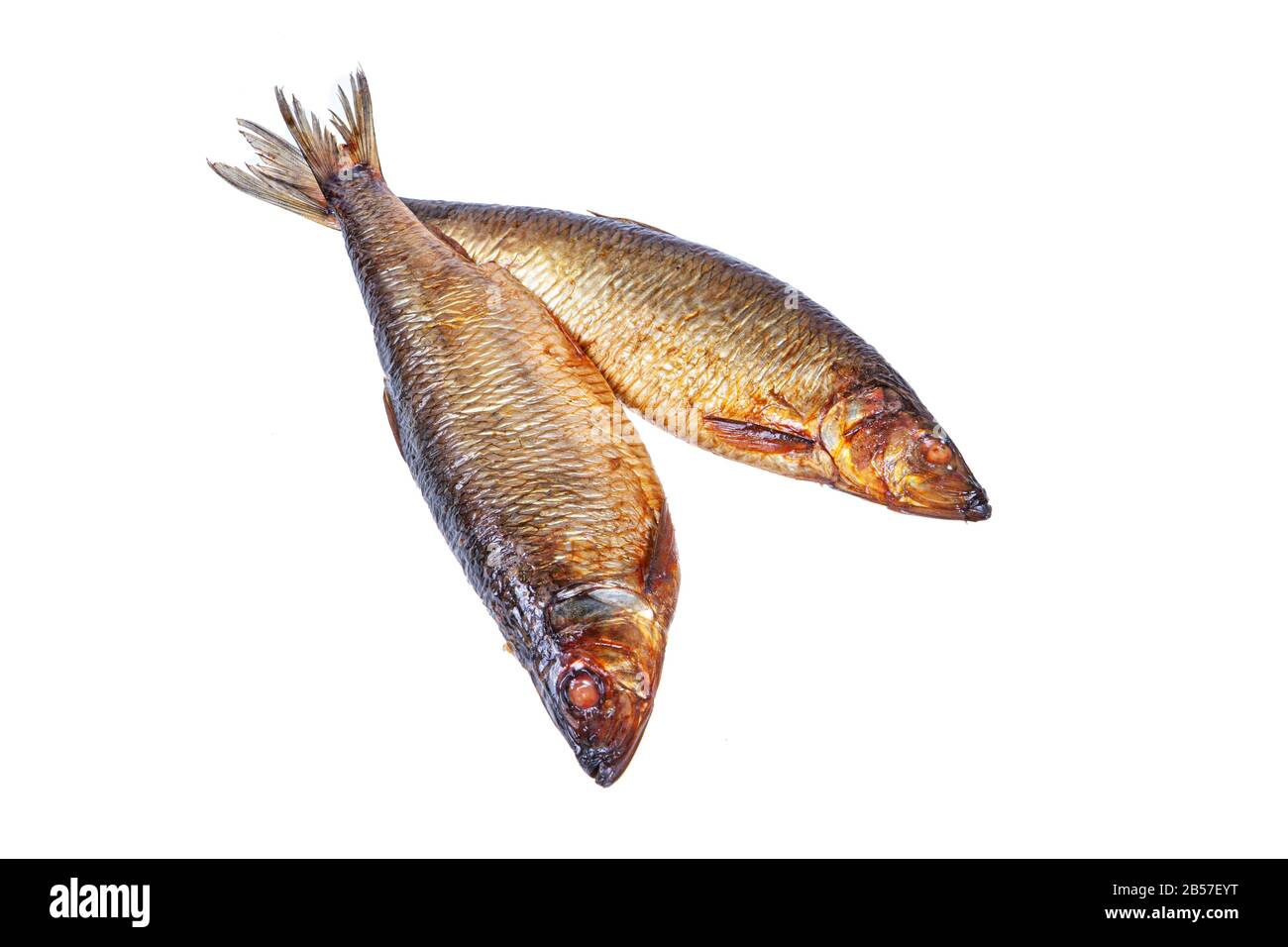 Smoked red fish on an isolated studio background Stock Photo - Alamy