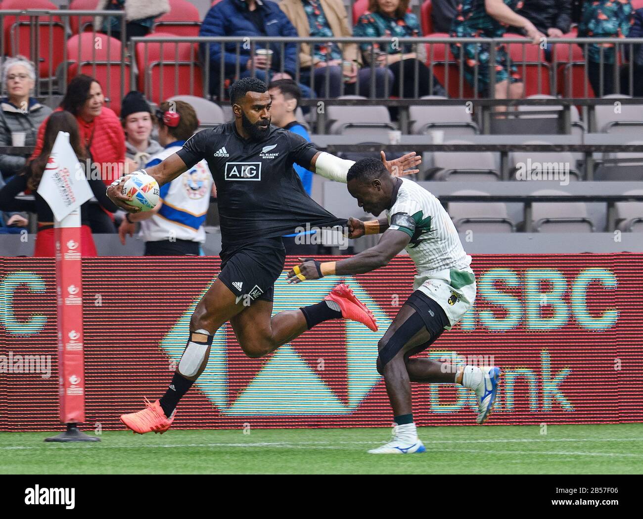 Vancouver, Canada. 7th Mar, 2020. Joe Ravouvou #4 of New Zealand ...