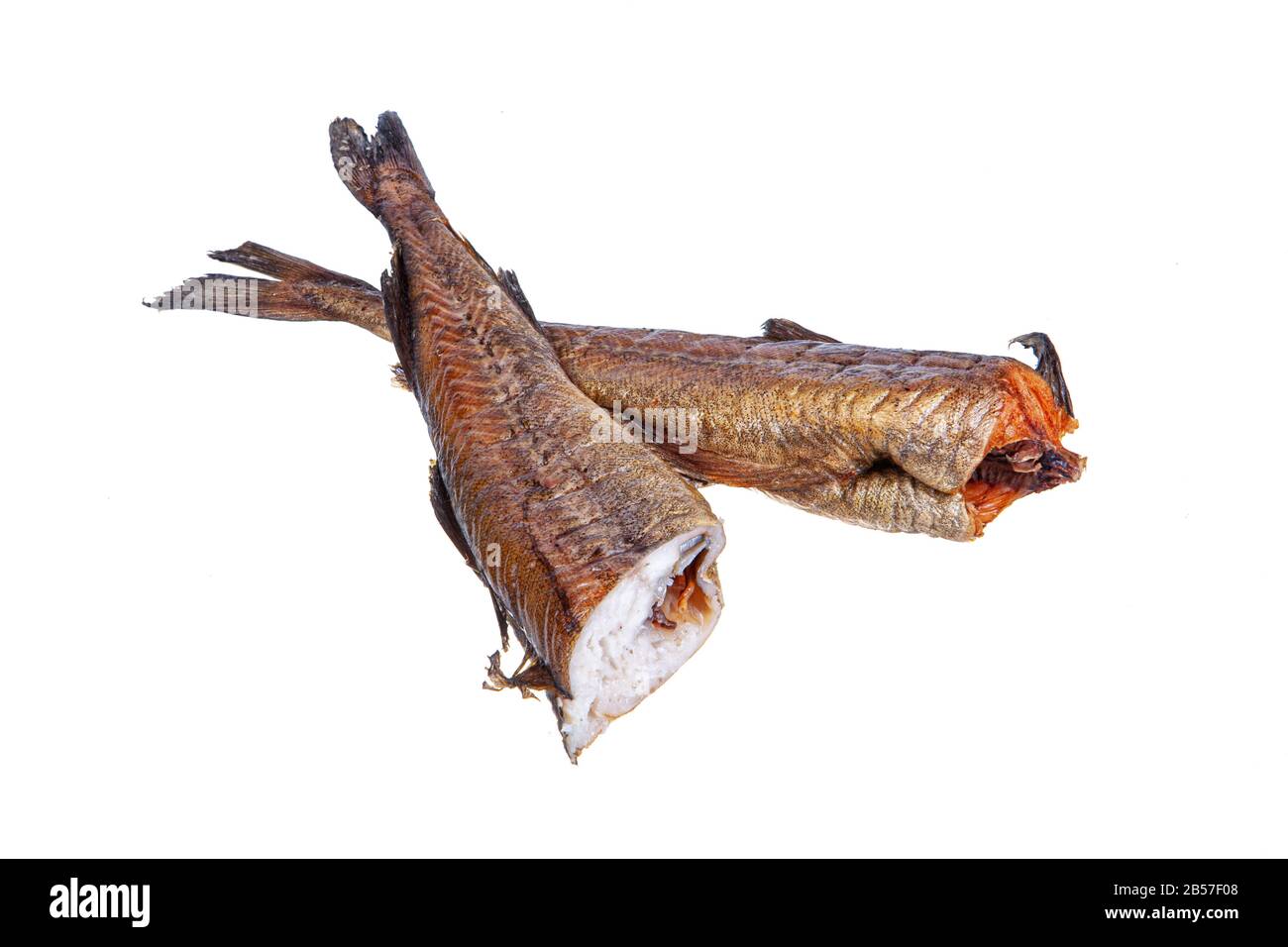 Smoked red fish on an isolated studio background Stock Photo - Alamy