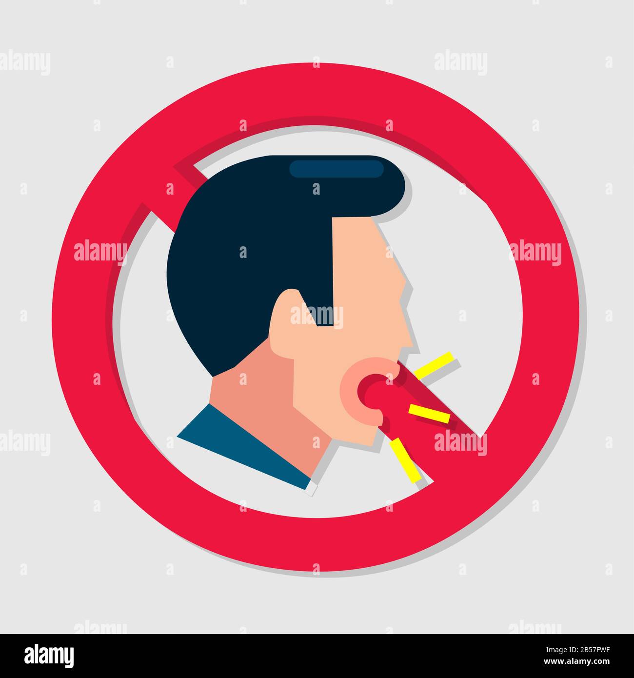 no cough in the public area sign vector illustration Stock Vector Image ...