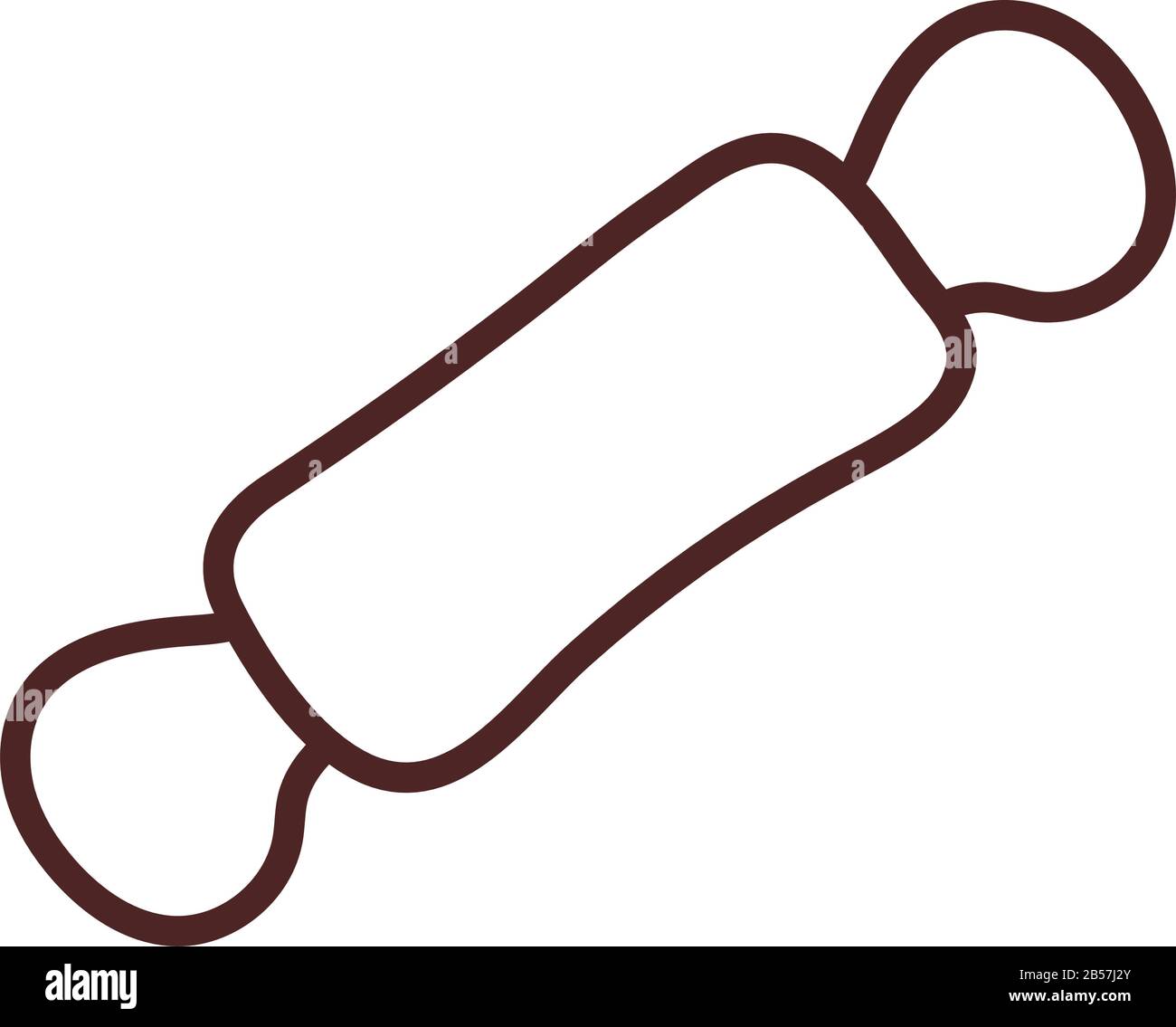 kneading rolling pin, line style icon vector illustration design Stock ...