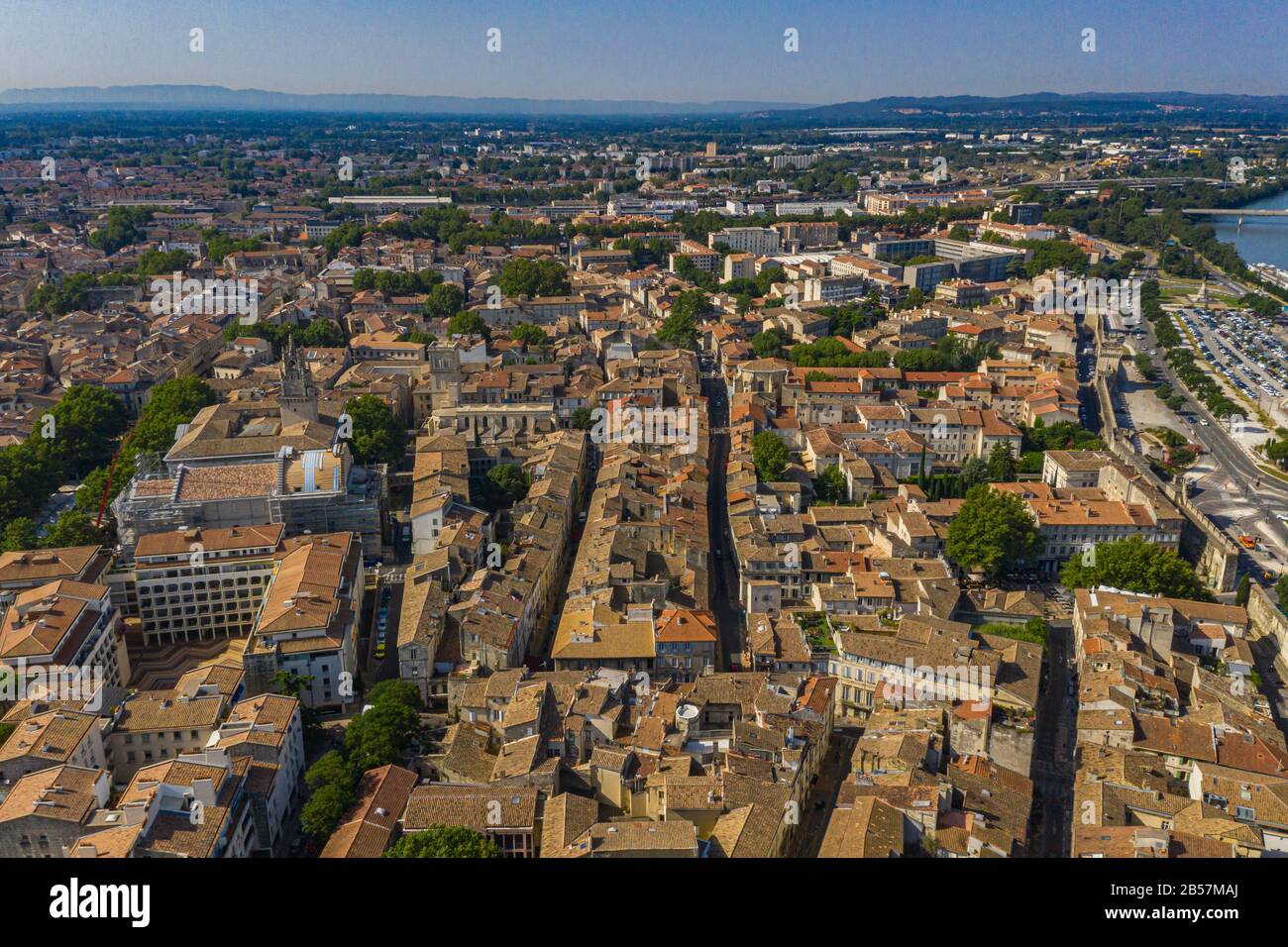 Avignon drone hi-res stock photography and images - Alamy