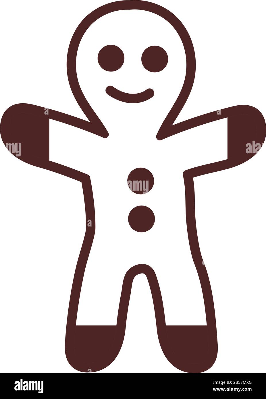 gingerbread man, line style icon vector illustration design Stock ...