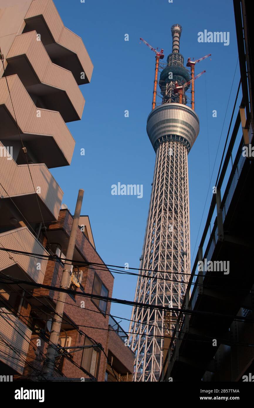 Tokyo Skytree under construction Tokyo, Japan Stock Photo - Alamy